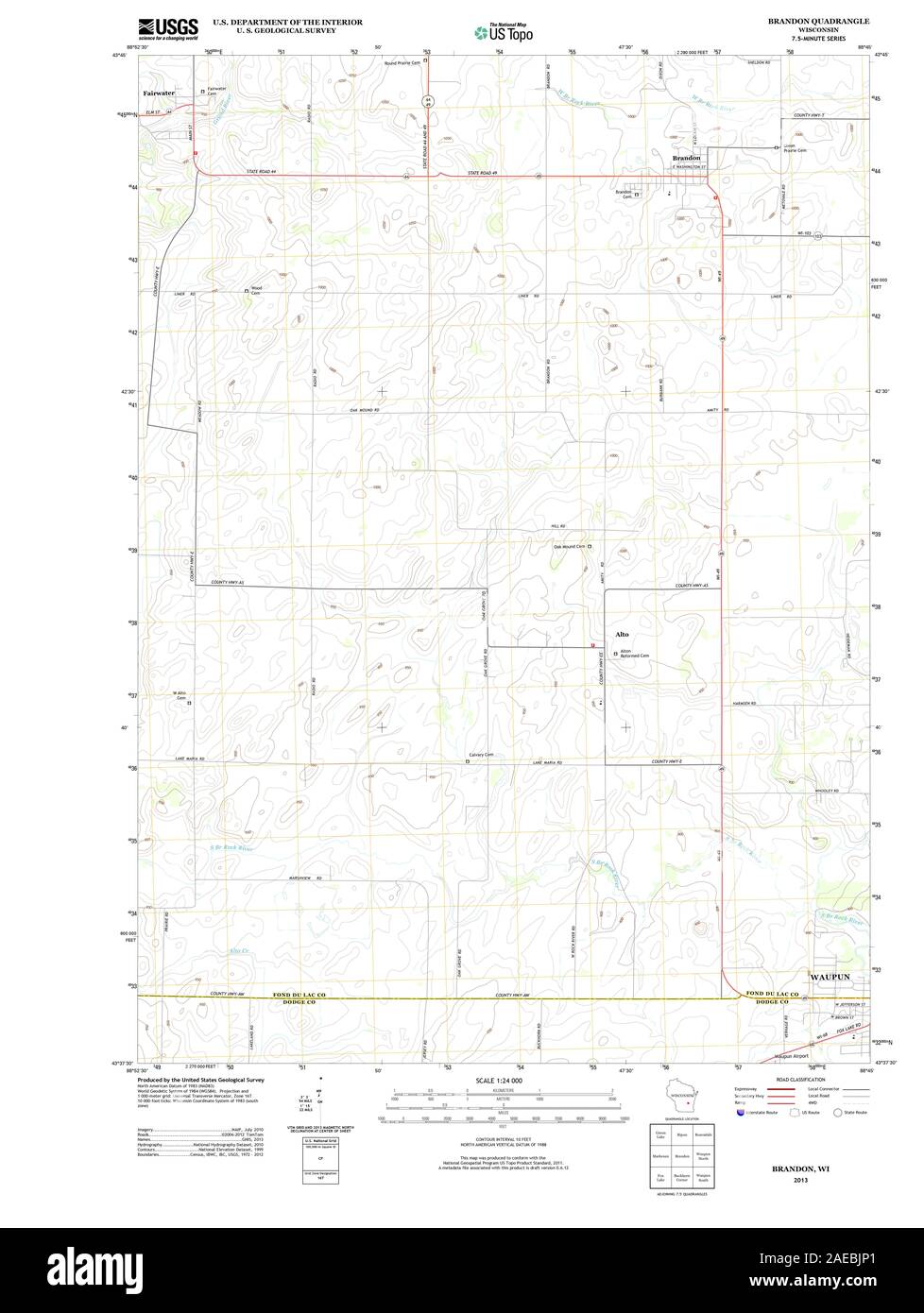 Map of brandon Cut Out Stock Images & Pictures - Alamy