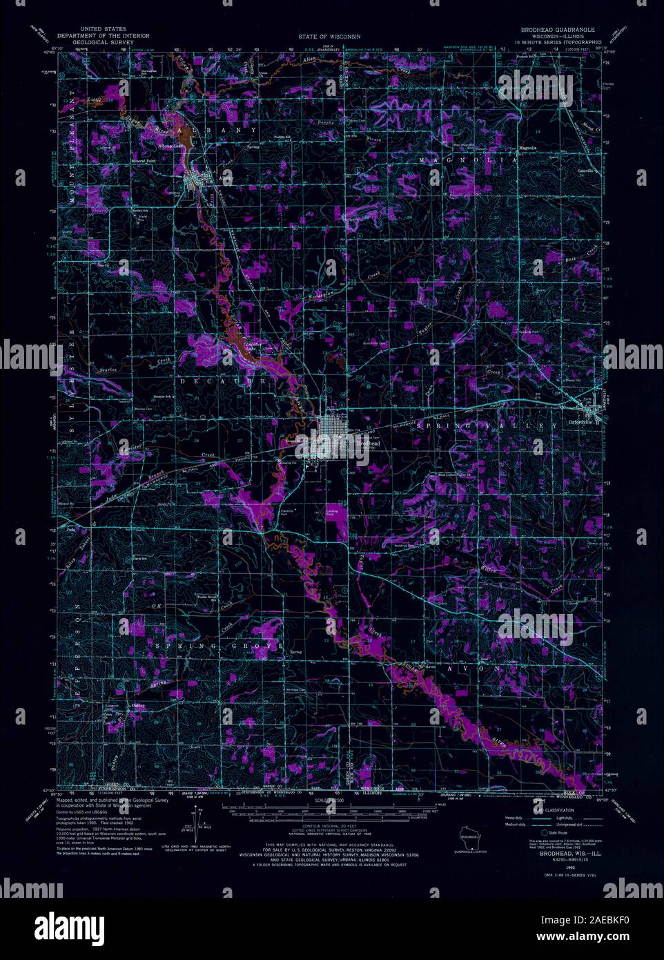 Map of brodhead hi-res stock photography and images - Alamy