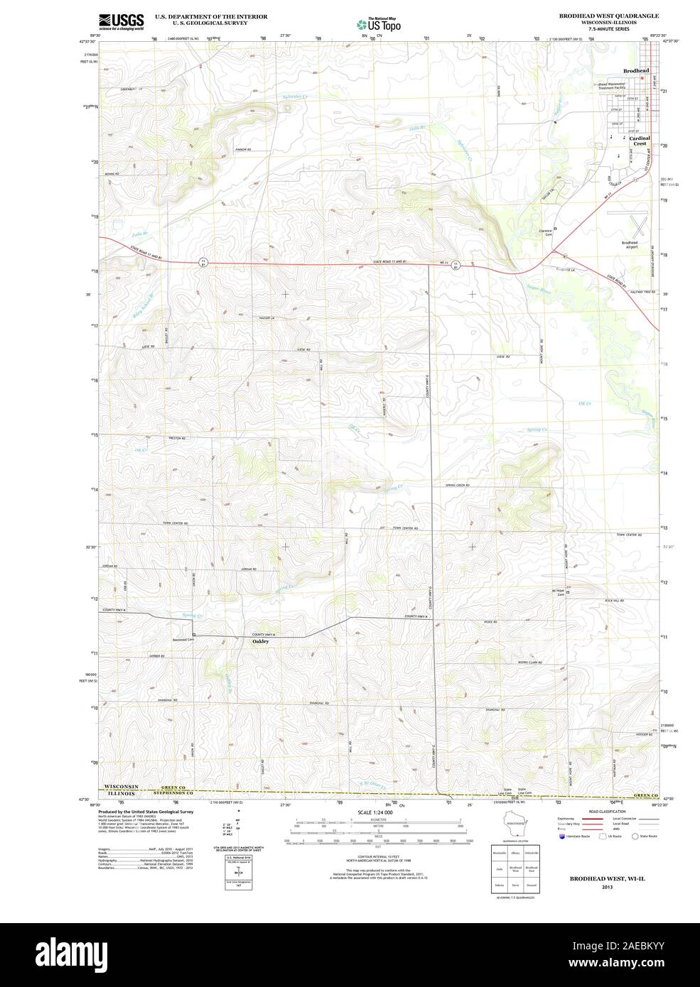 Map of brodhead hi-res stock photography and images - Alamy