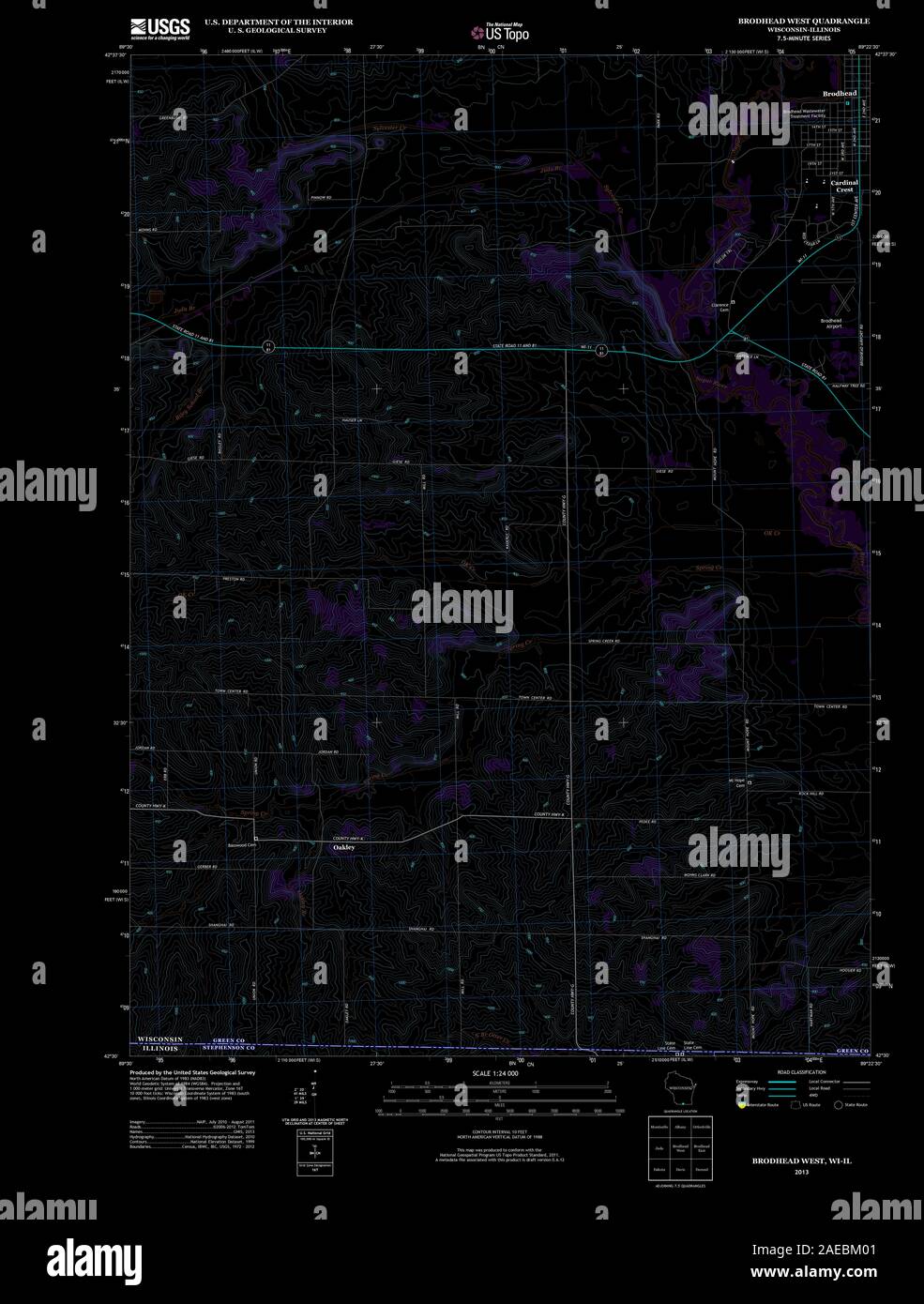 Map of brodhead hi-res stock photography and images - Alamy
