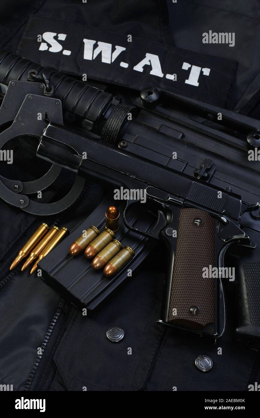 SWAT (Special weapons and tactics team) weapon ammunitions and ...