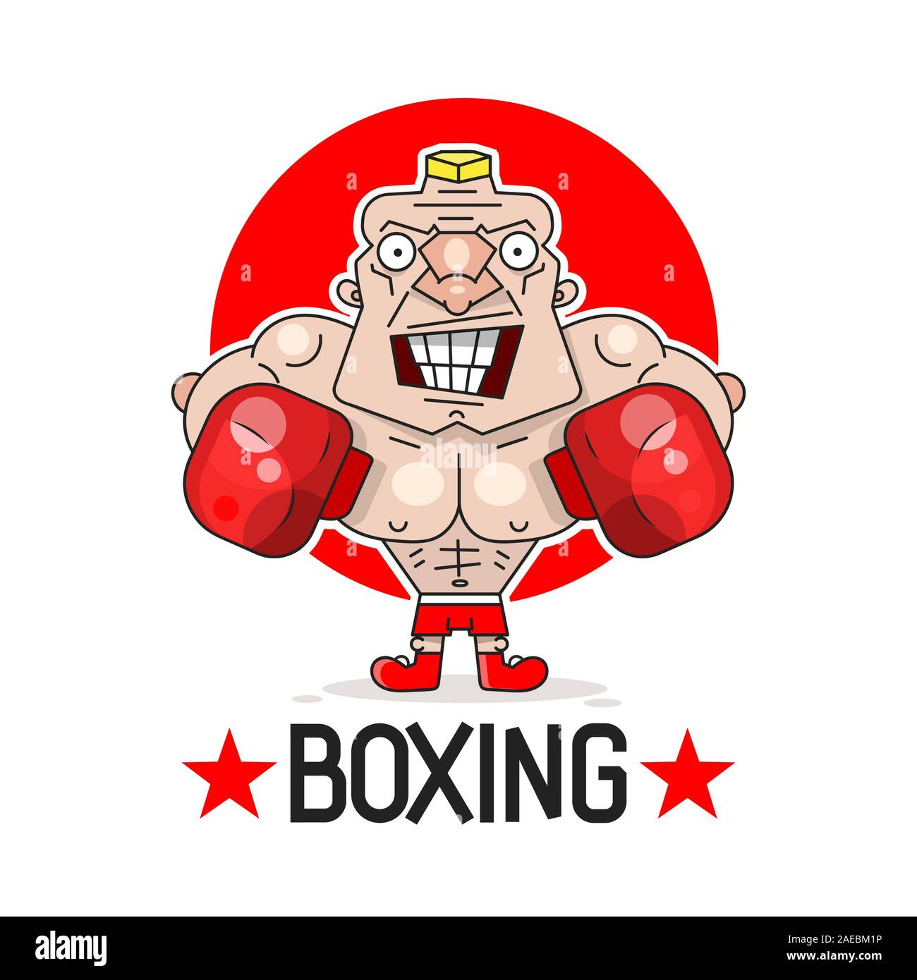 Boxer Illustration, Sign, Symbol, Button, Badge, Icon, Logo for Family ...