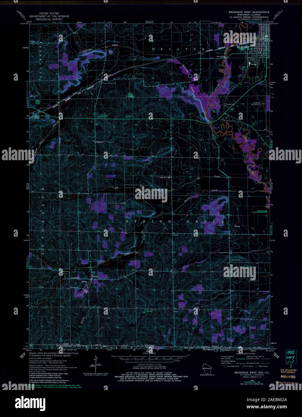Map of brodhead hi-res stock photography and images - Alamy