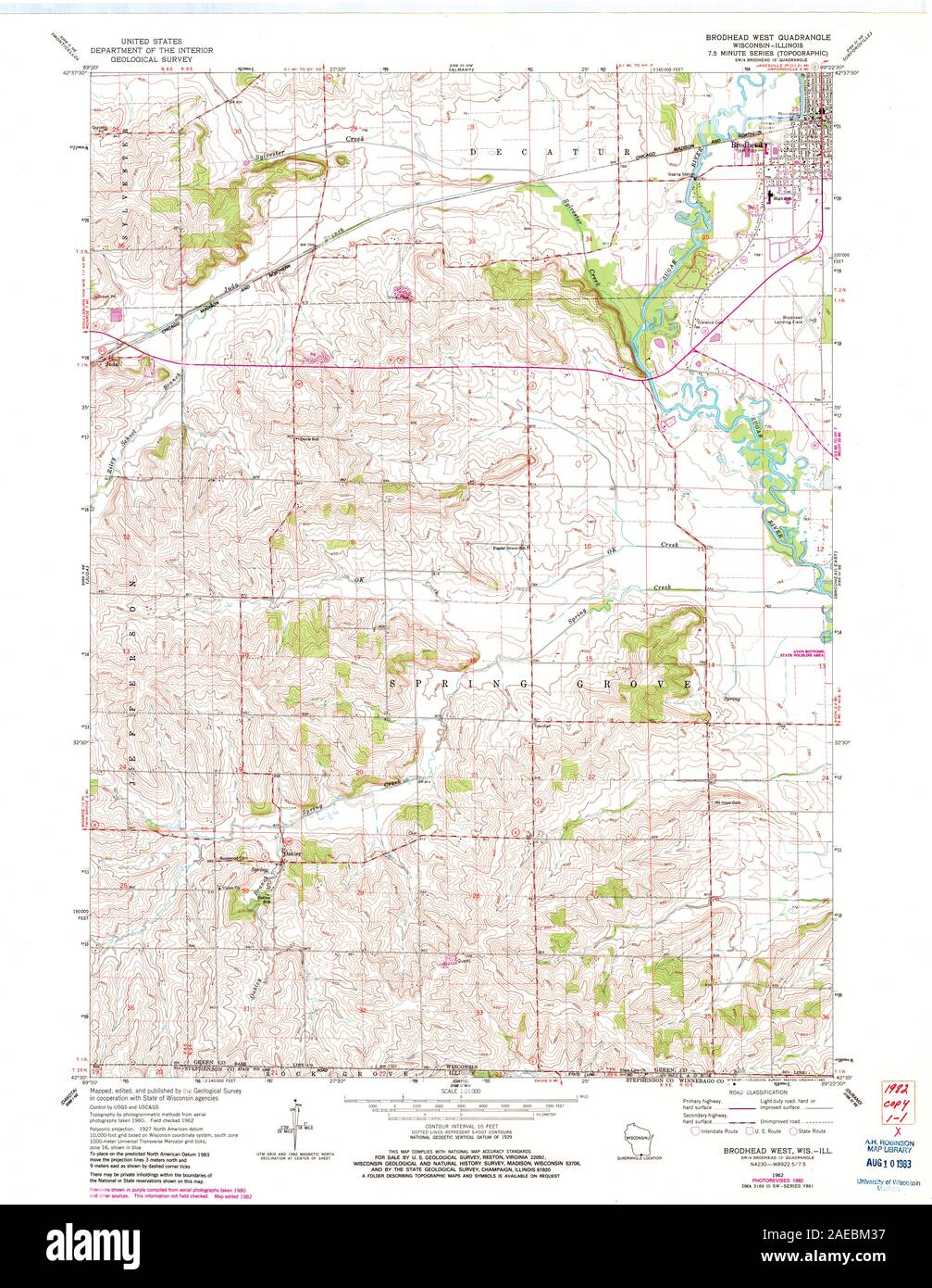 Map of brodhead hi-res stock photography and images - Alamy