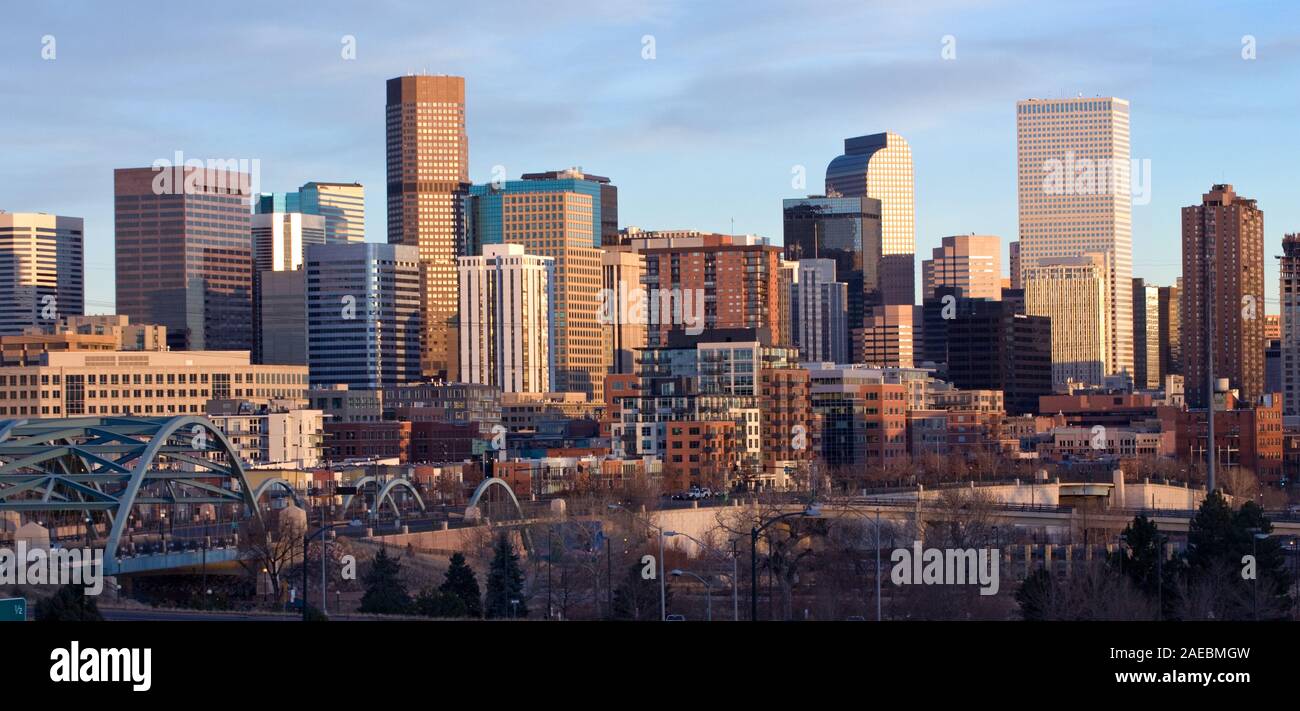 Downtown Denver Skyline Skyscrapers Stock Photo - Alamy