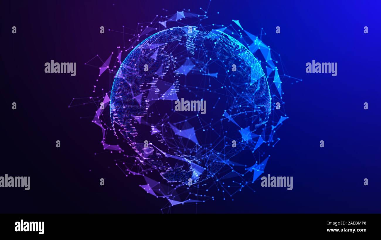 Global network connection. Concept background with planet Earth ...