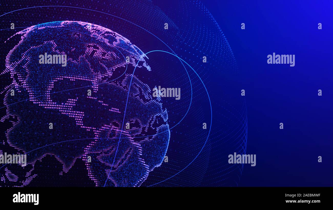 World map point. Concept the global network connection. 3d illustration ...