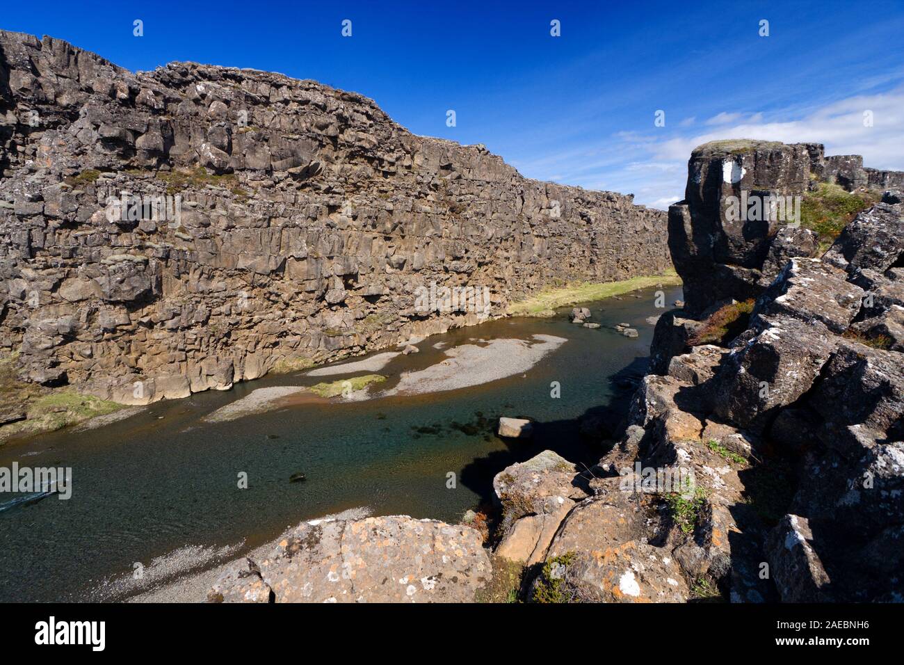 The Almannagja fault in Thingvellir, Iceland Stock Photo - Alamy