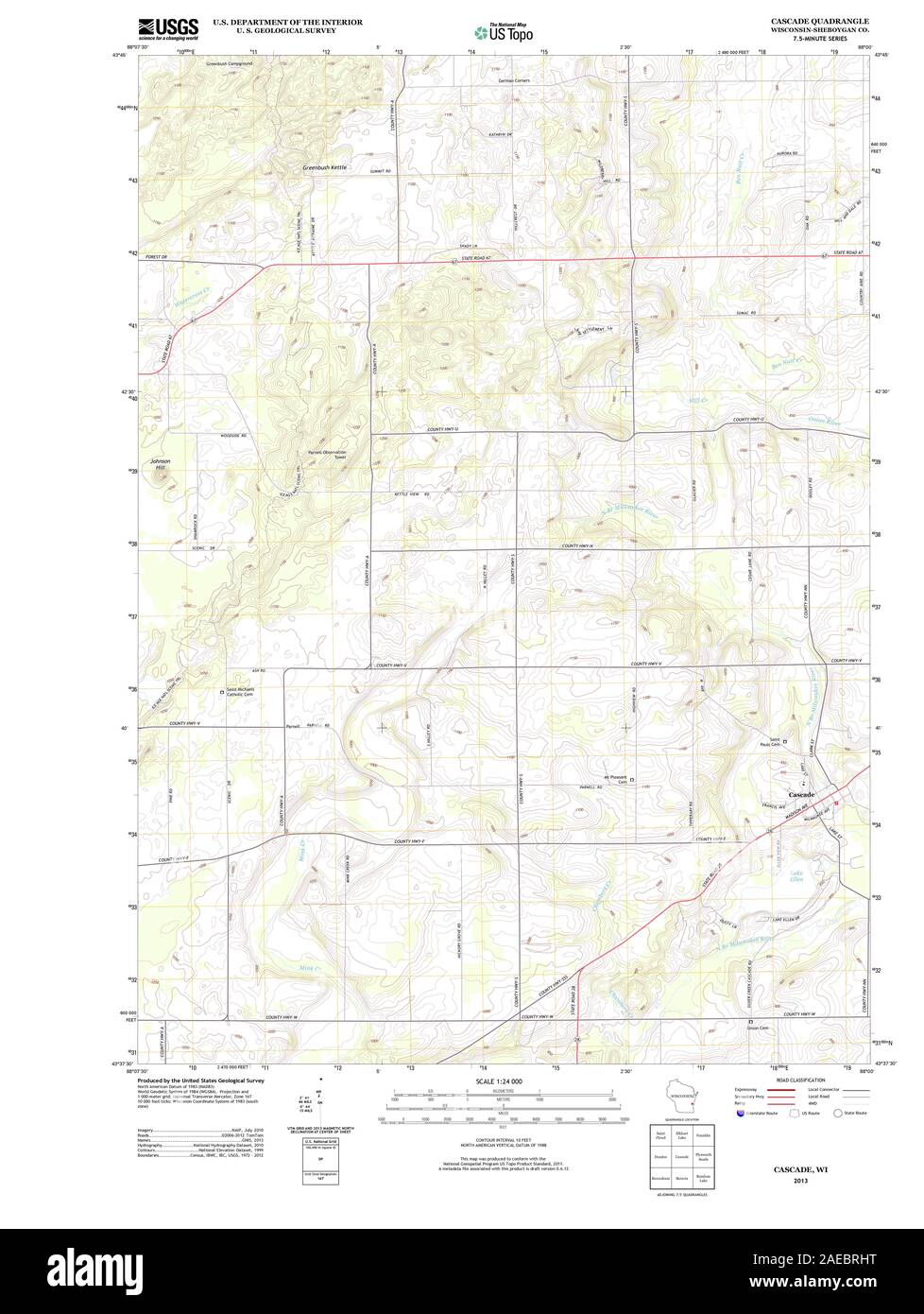 Map of cascade Cut Out Stock Images & Pictures - Alamy