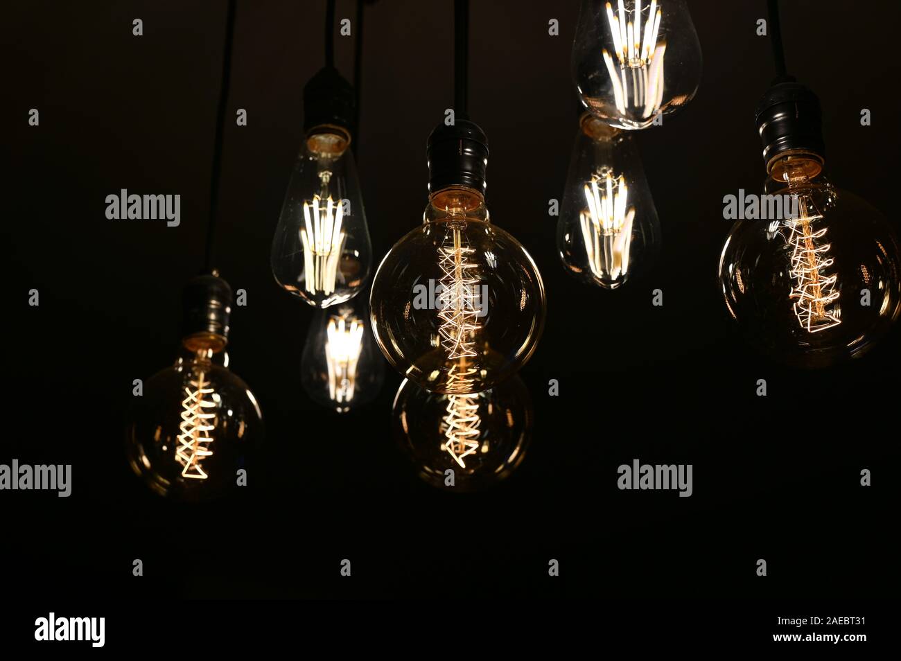 Beautiful retro luxury interior bulb lighting lamp decor glowing in ...