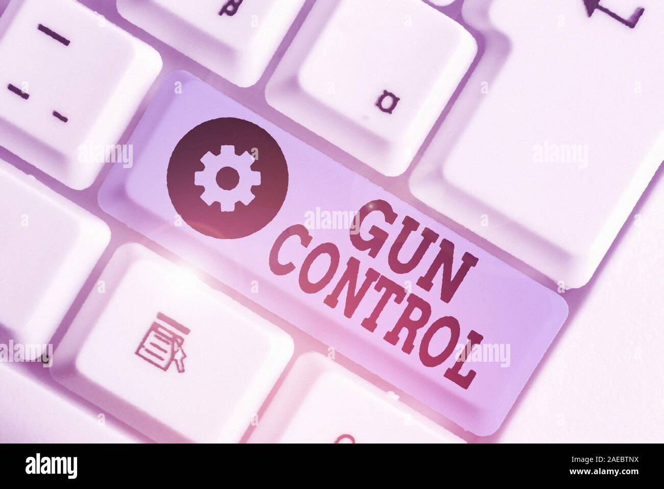 Handwriting text writing Gun Control. Conceptual photo legal measure ...
