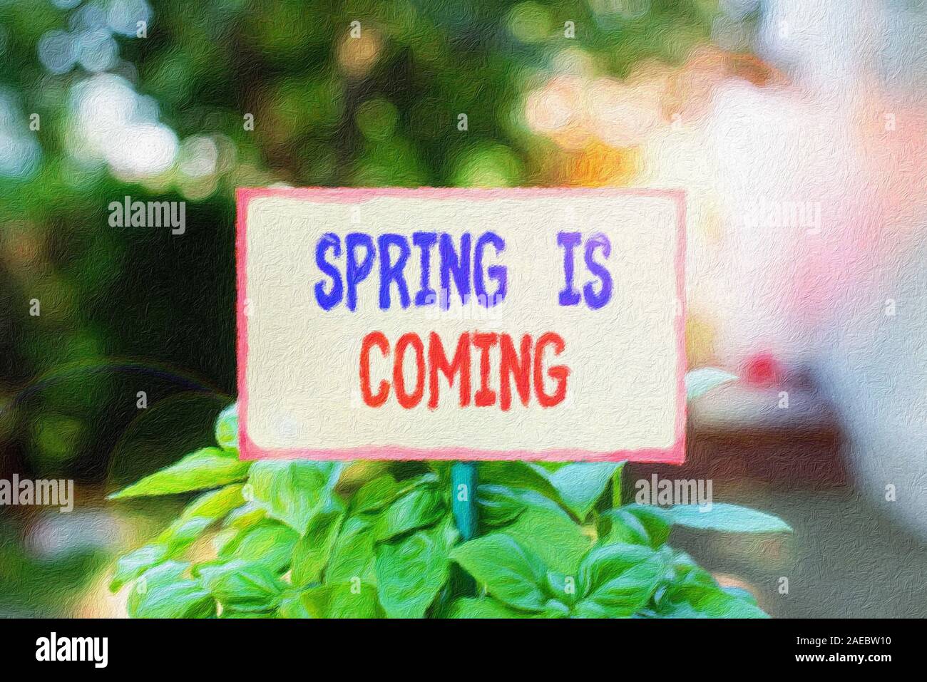 Text sign showing Spring Is Coming. Business photo text After winter ...