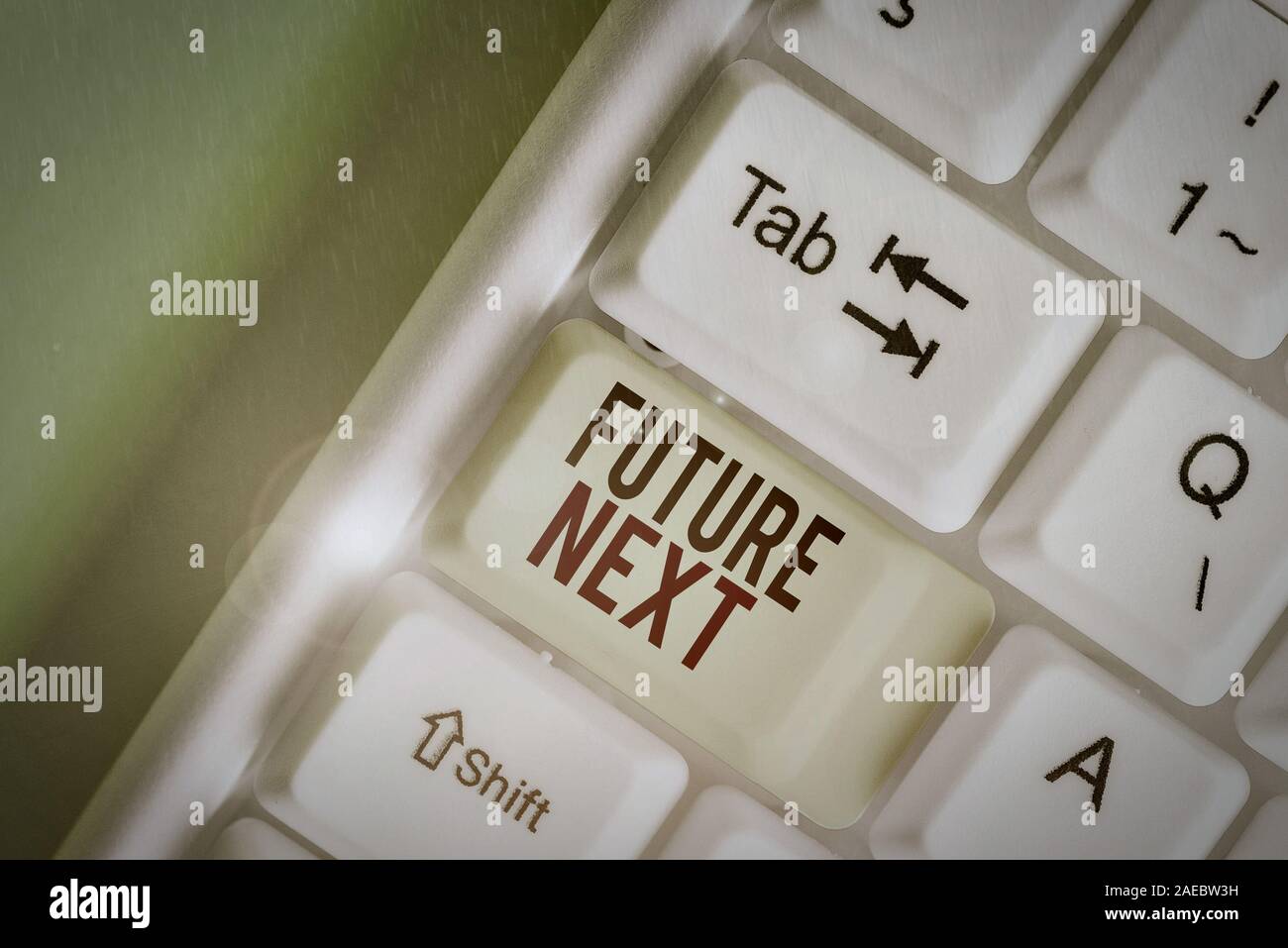 Writing note showing Futuro Next. Business concept for Set of mental ...