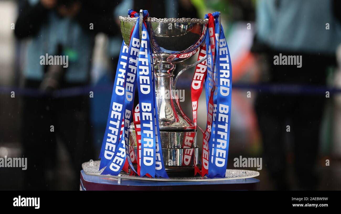A general view of the trophy prior to the Betfred Scottish Cup Final at ...
