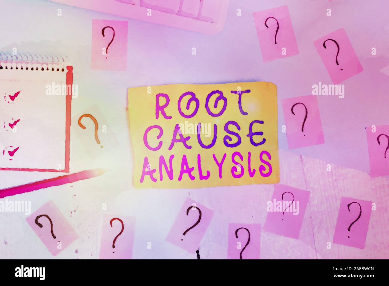 Writing note showing Root Cause Analysis. Business concept for Method ...