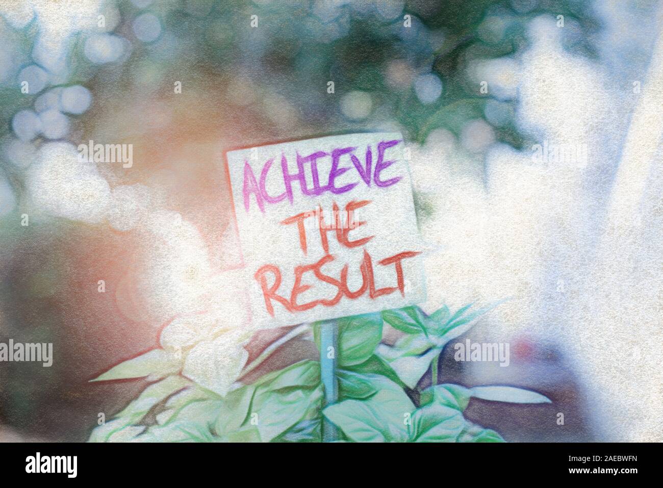 Handwriting text writing Achieve The Result. Conceptual photo Receive ...