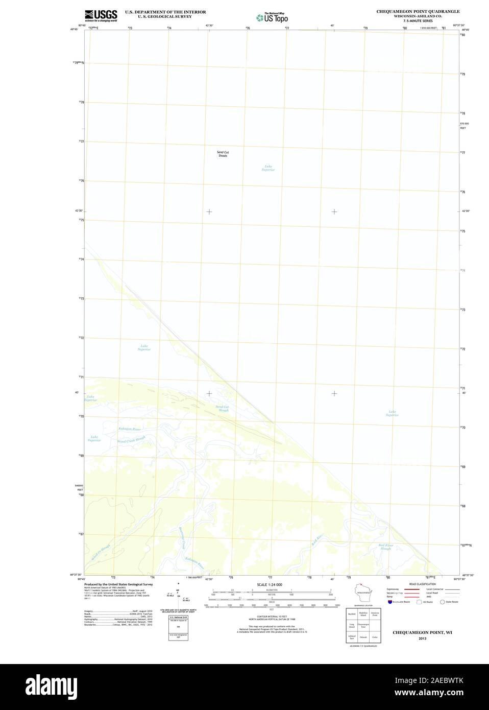 Map of chequamegon hi-res stock photography and images - Alamy