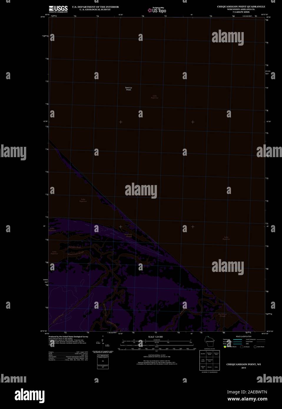 Map of chequamegon hi-res stock photography and images - Alamy