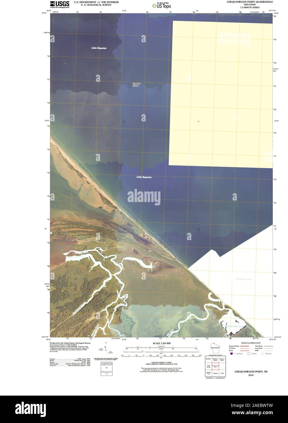 Map of chequamegon hi-res stock photography and images - Alamy