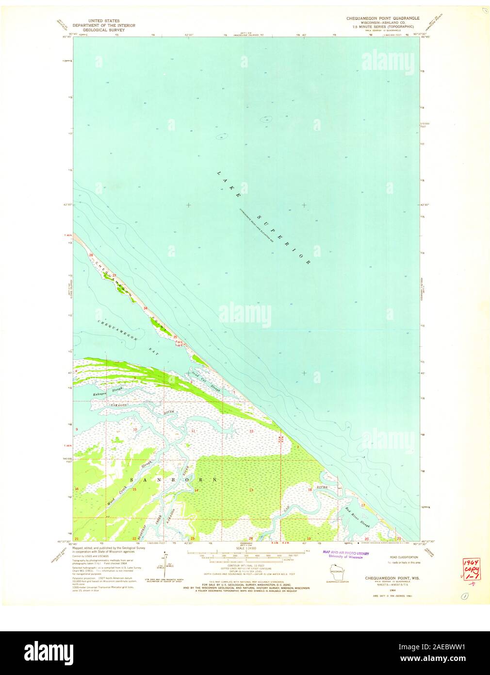Map of chequamegon hi-res stock photography and images - Alamy