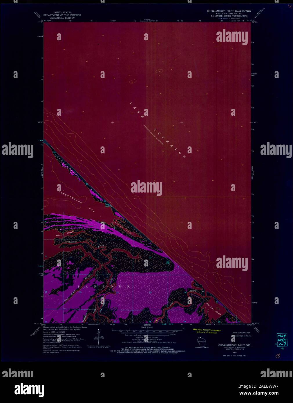 Map of chequamegon hi-res stock photography and images - Alamy