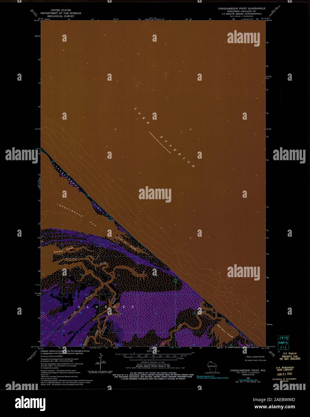 Map of chequamegon hi-res stock photography and images - Alamy