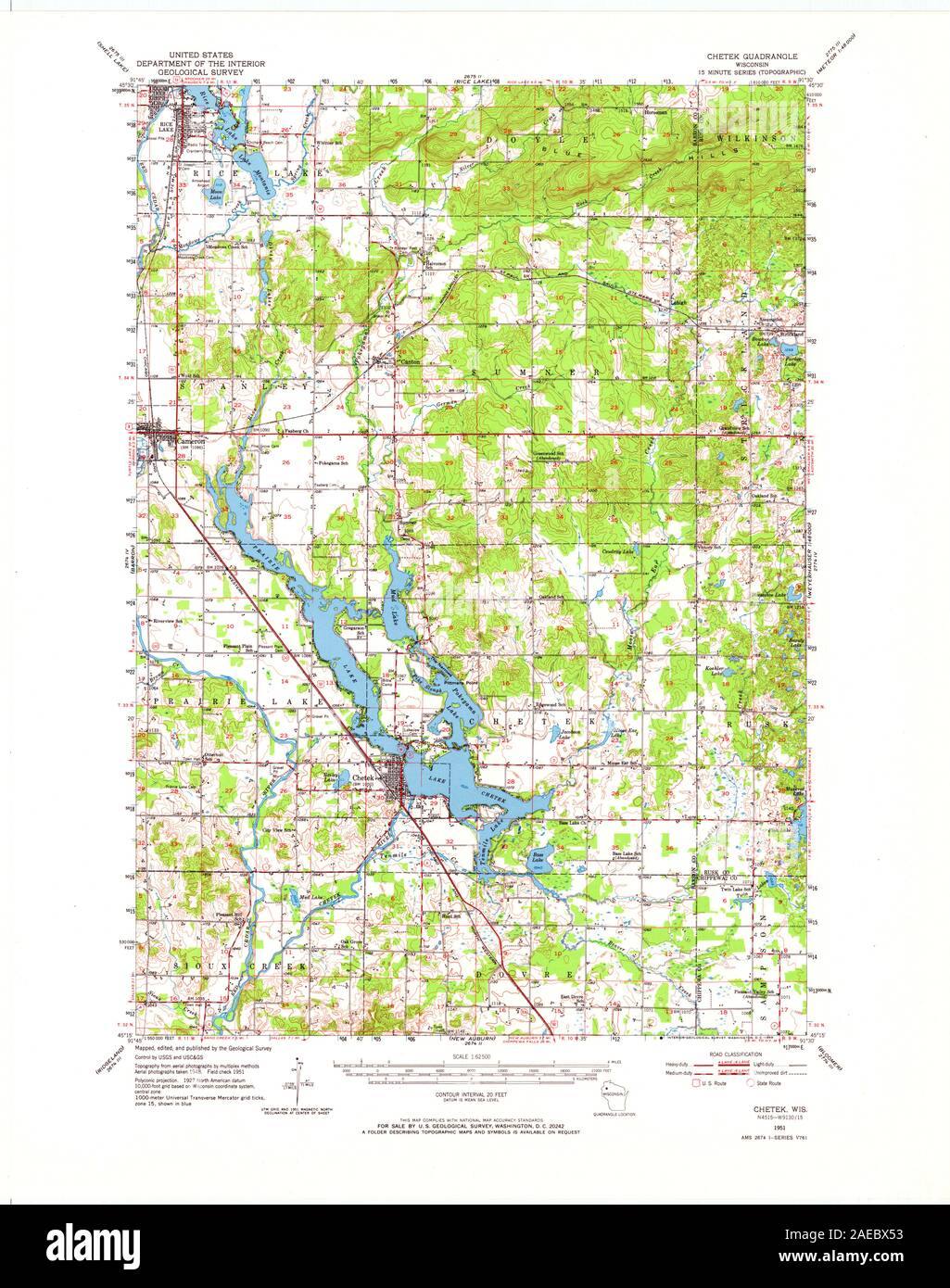 Map of chetek hi-res stock photography and images - Alamy
