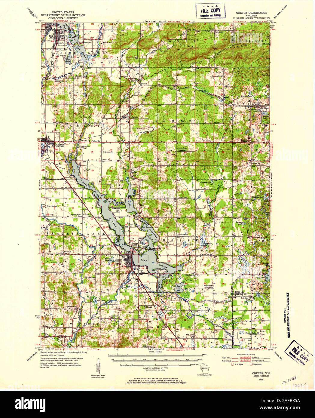 Map of chetek hi-res stock photography and images - Alamy