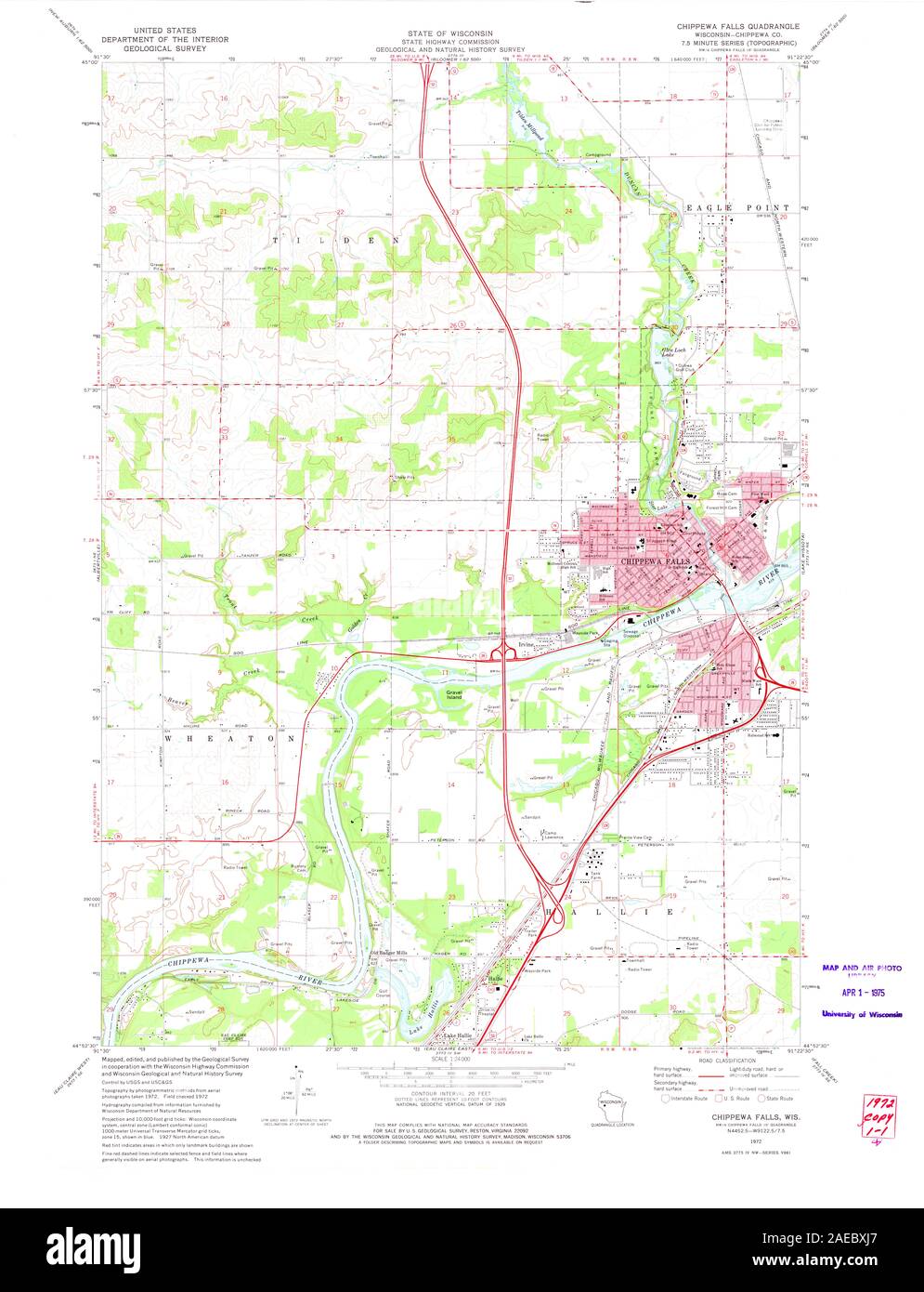 Map of chippewa falls hi-res stock photography and images - Alamy