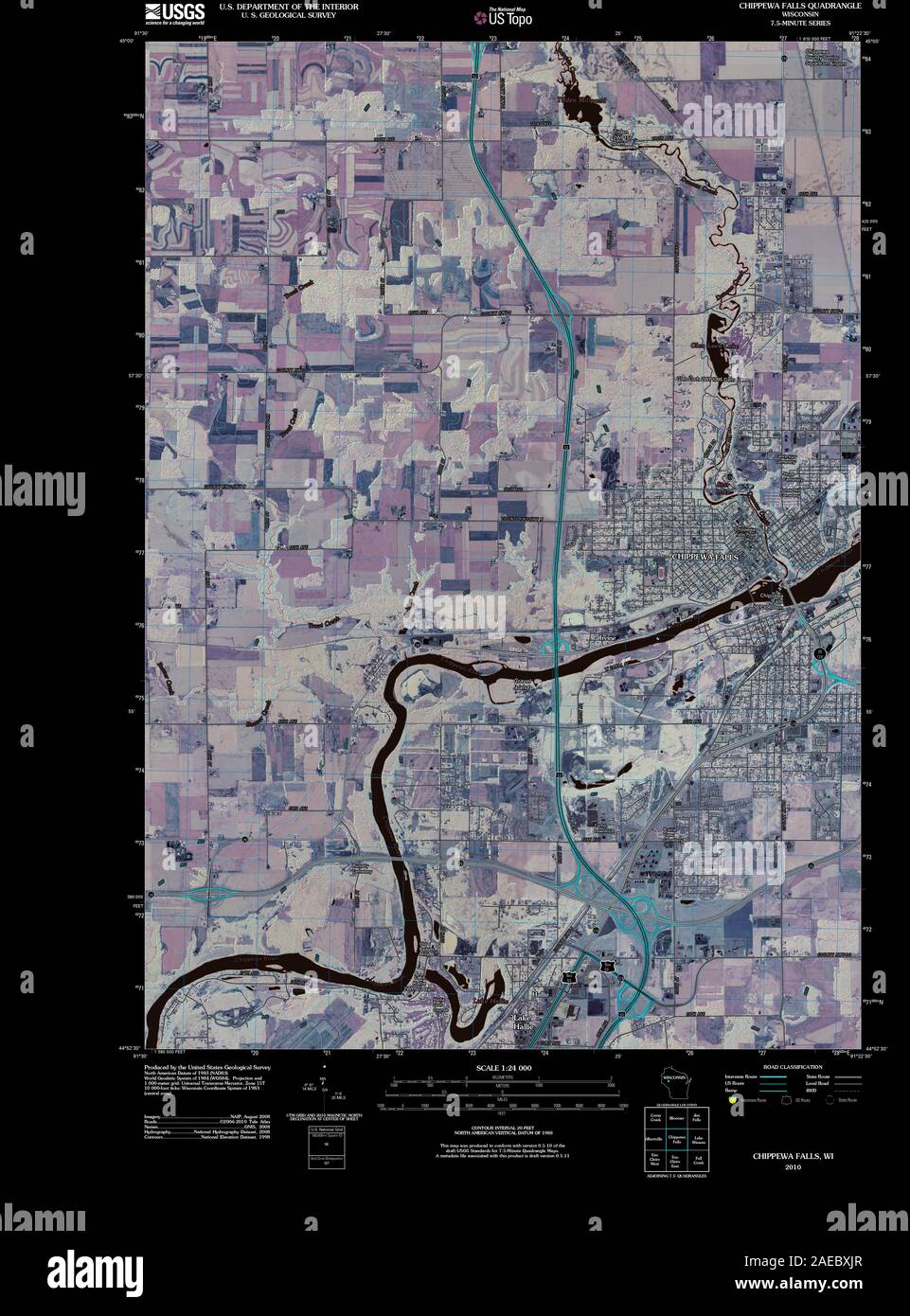 Chippewa falls map hi-res stock photography and images - Alamy
