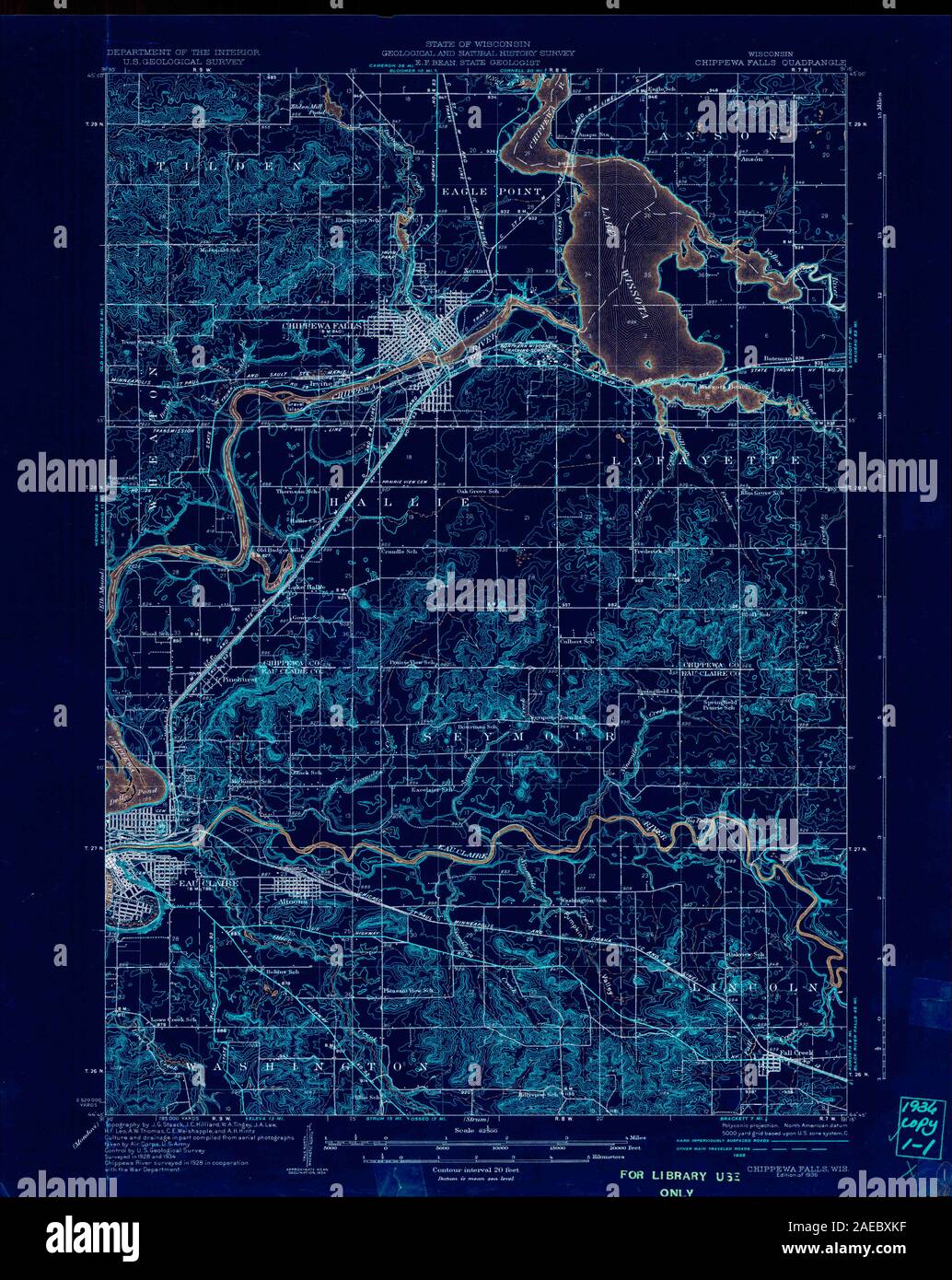 Map of chippewa falls hi-res stock photography and images - Alamy