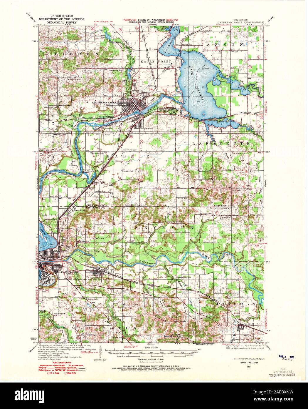 Map of chippewa falls hi-res stock photography and images - Alamy