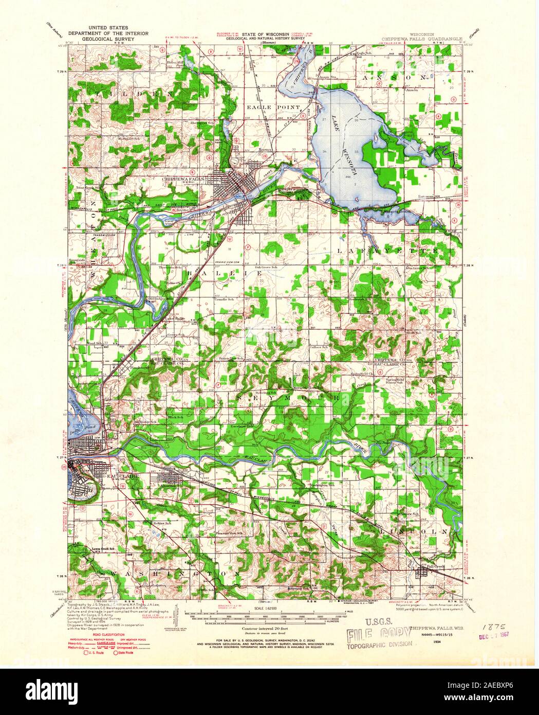 Chippewa falls map hi-res stock photography and images - Alamy