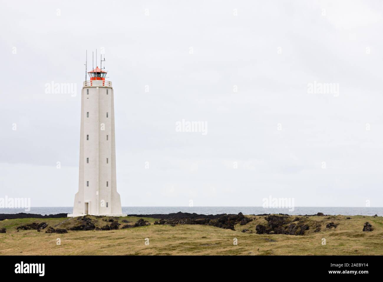 A lighthouse in Malarrif, located in the southwest of Snaefellsnes ...