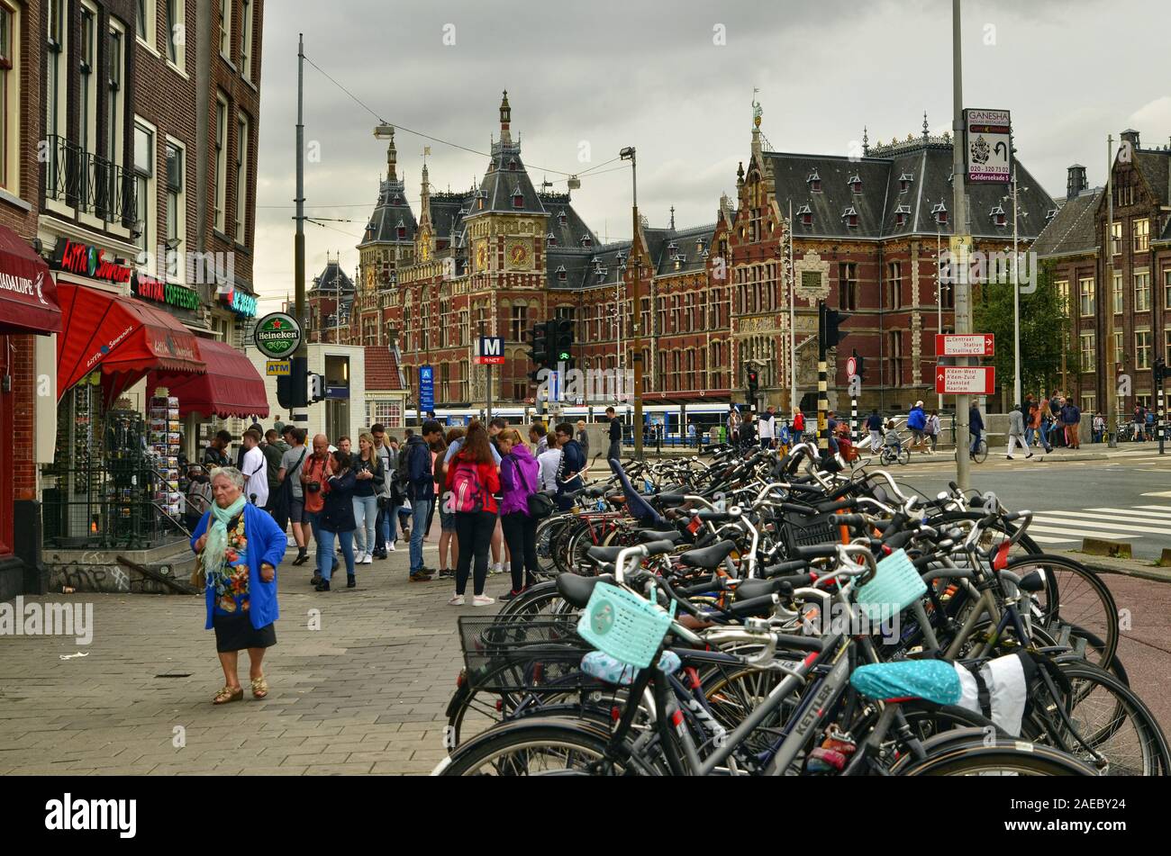 Amsterdam, Holland, August 2019. Side view of three quarters of the ...
