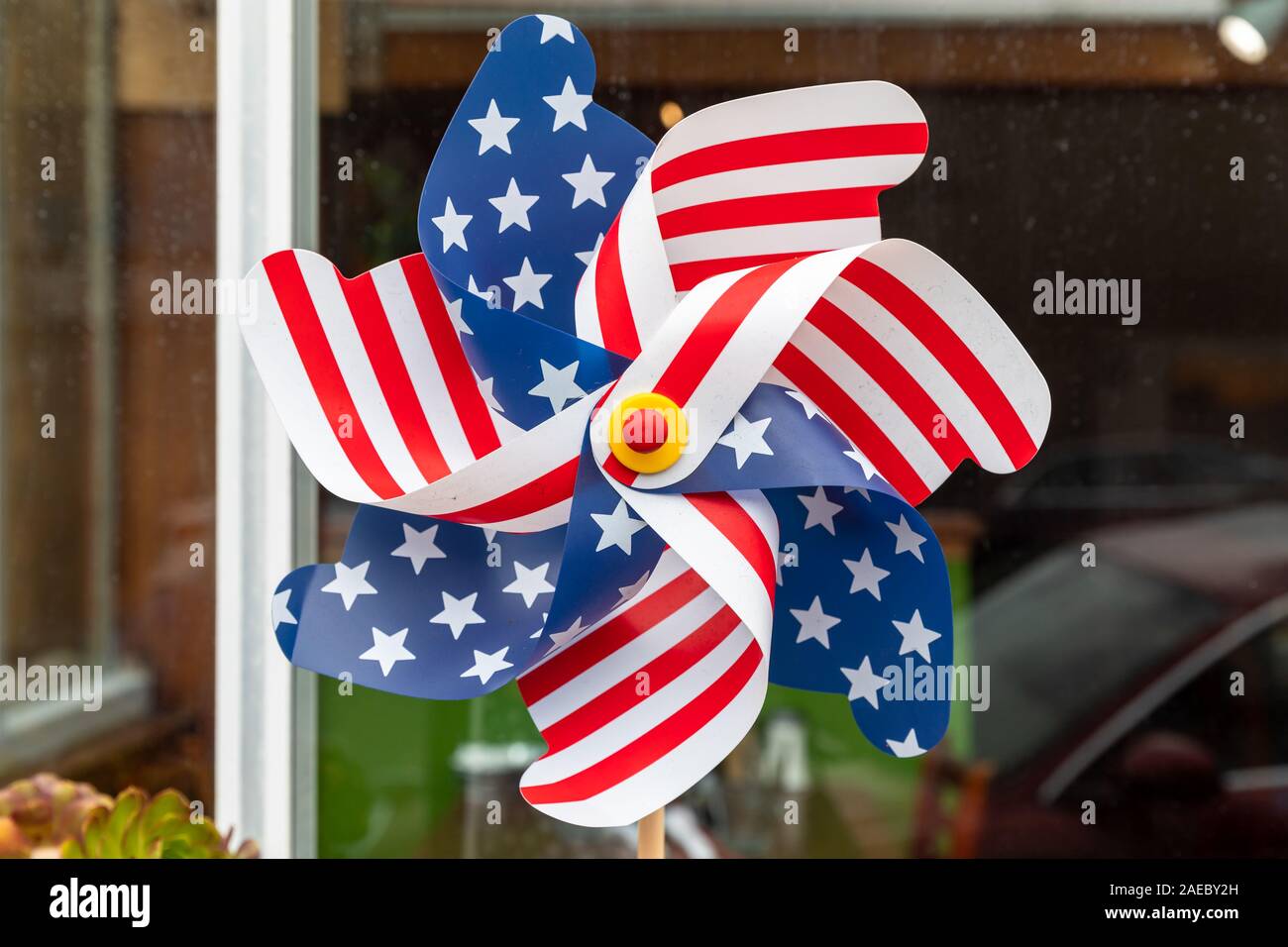 Stars and stripes windmill stick Stock Photo - Alamy