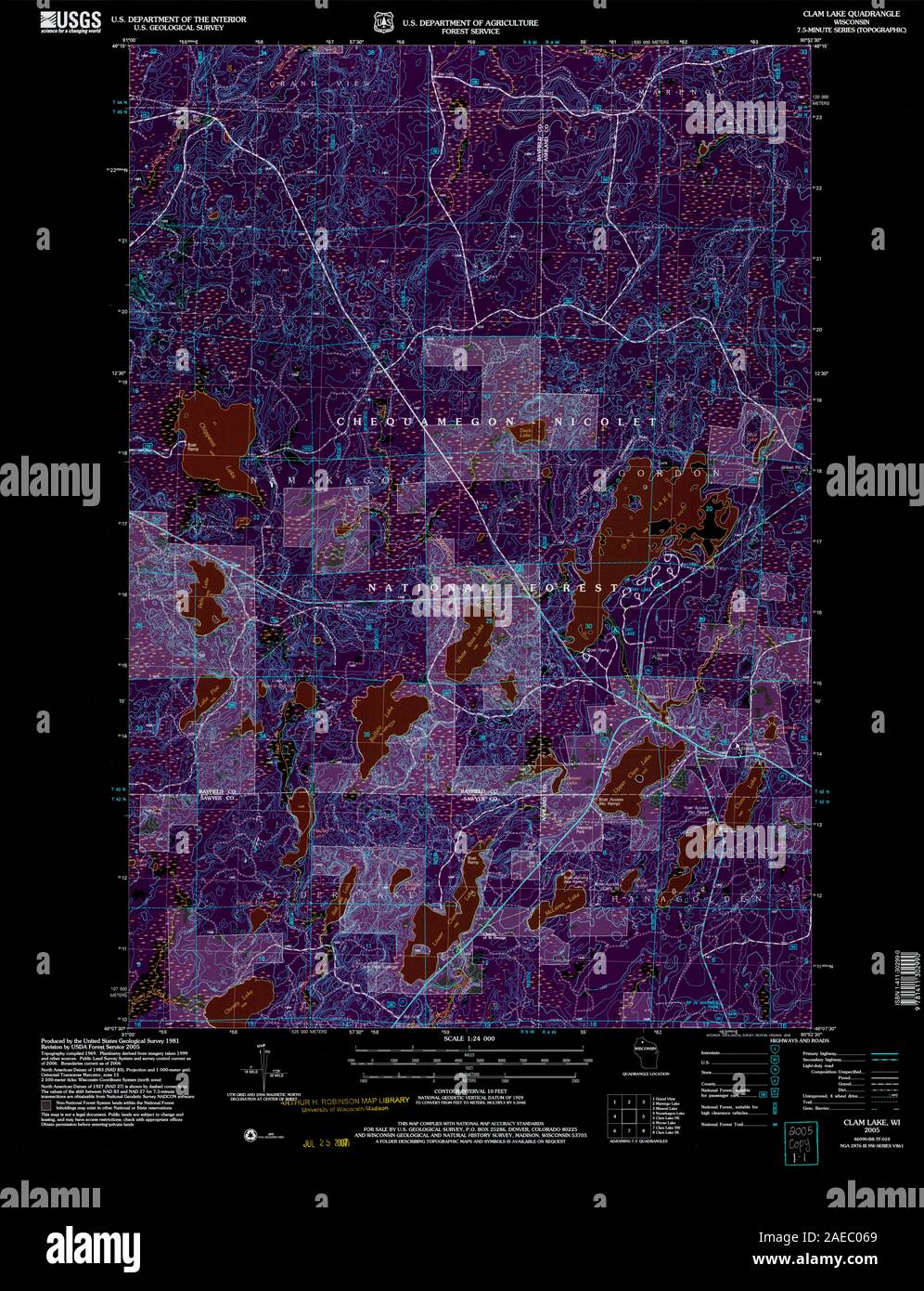 Clam lake map hi-res stock photography and images - Alamy