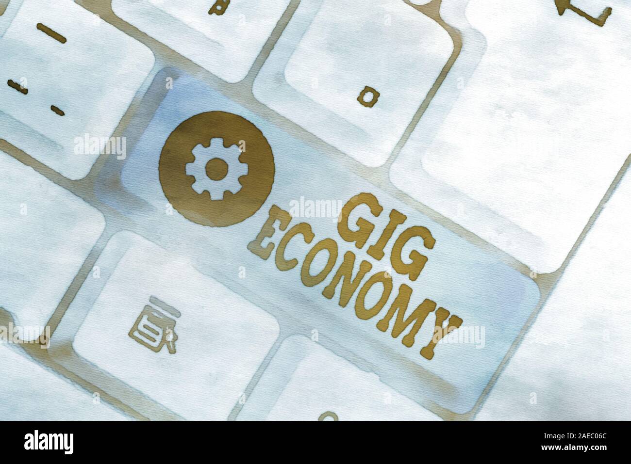 Handwriting text writing Gig Economy. Conceptual photo free market ...