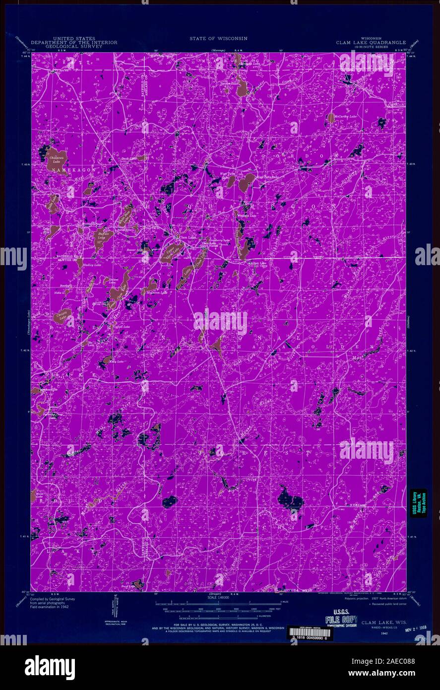 Clam lake map hi-res stock photography and images - Alamy