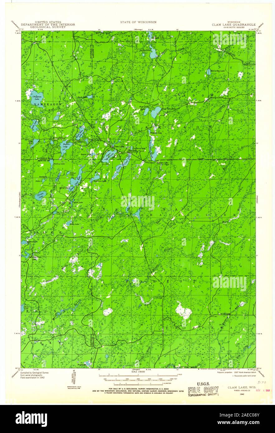 Clam lake map hi-res stock photography and images - Alamy
