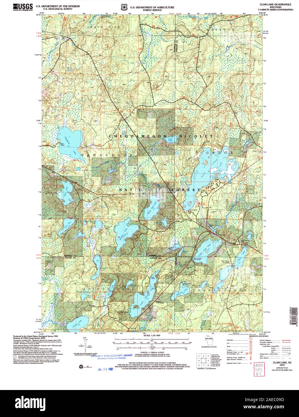 Clam lake map hi-res stock photography and images - Alamy