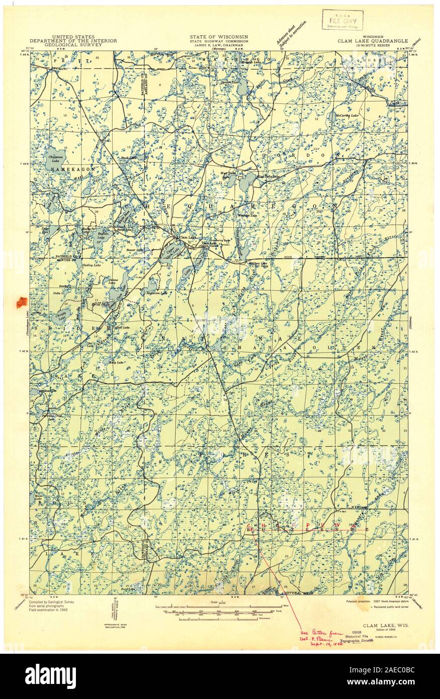 Map of clam lake hi-res stock photography and images - Alamy
