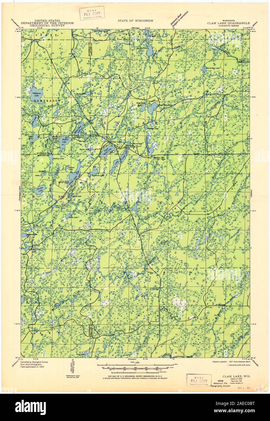 Clam lake map hi-res stock photography and images - Alamy