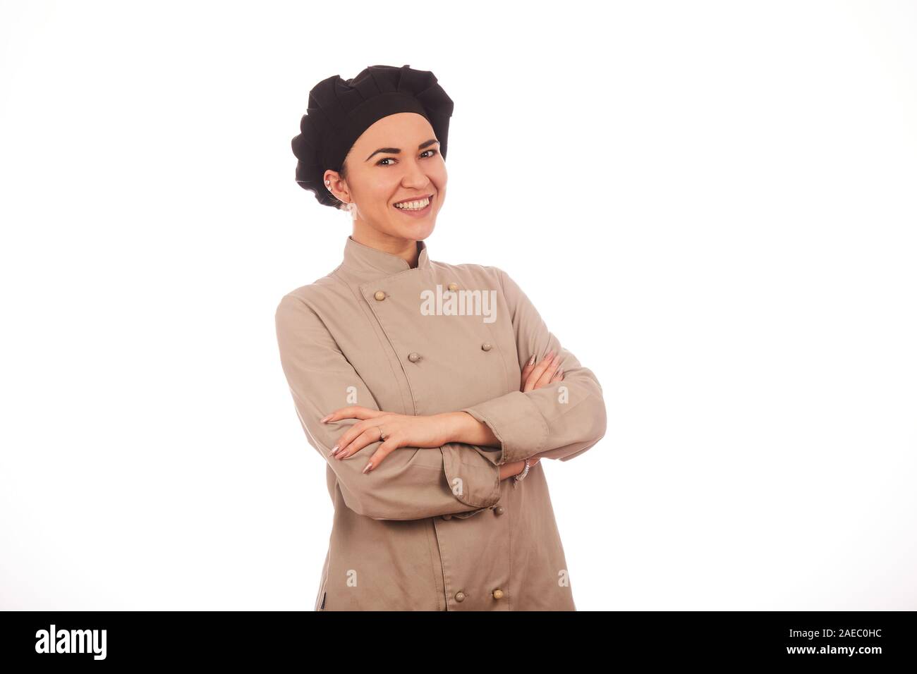 Beautiful young woman chef pizza hi-res stock photography and images ...