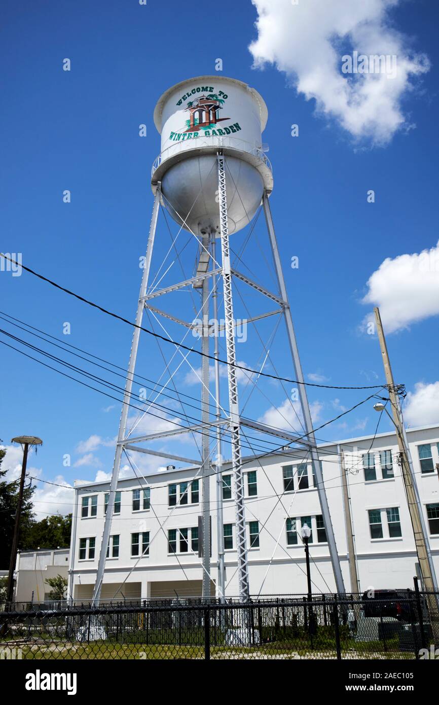 water tower at winter garden florida usa Stock Photo - Alamy