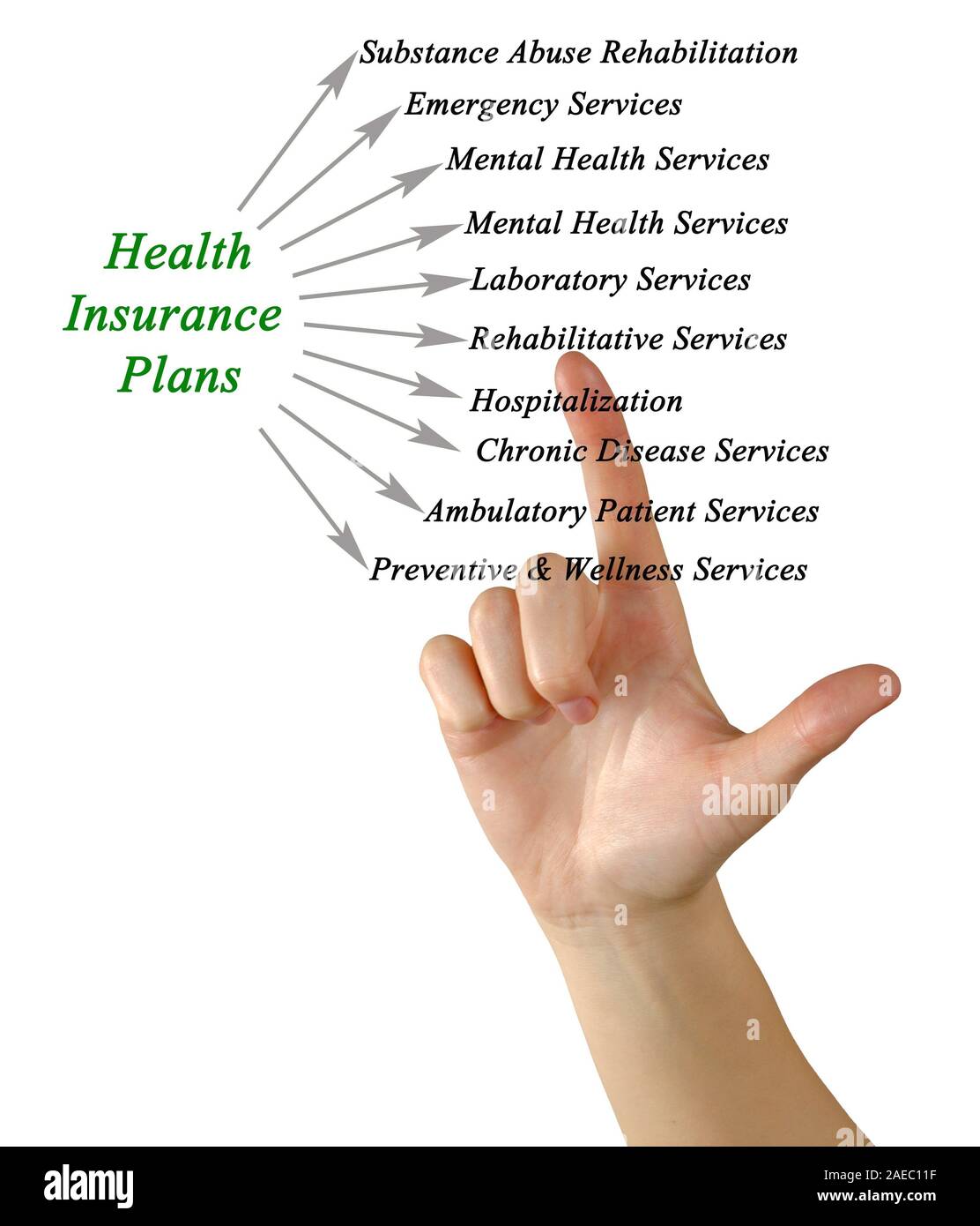 Diagram of health insurance plan Stock Photo - Alamy