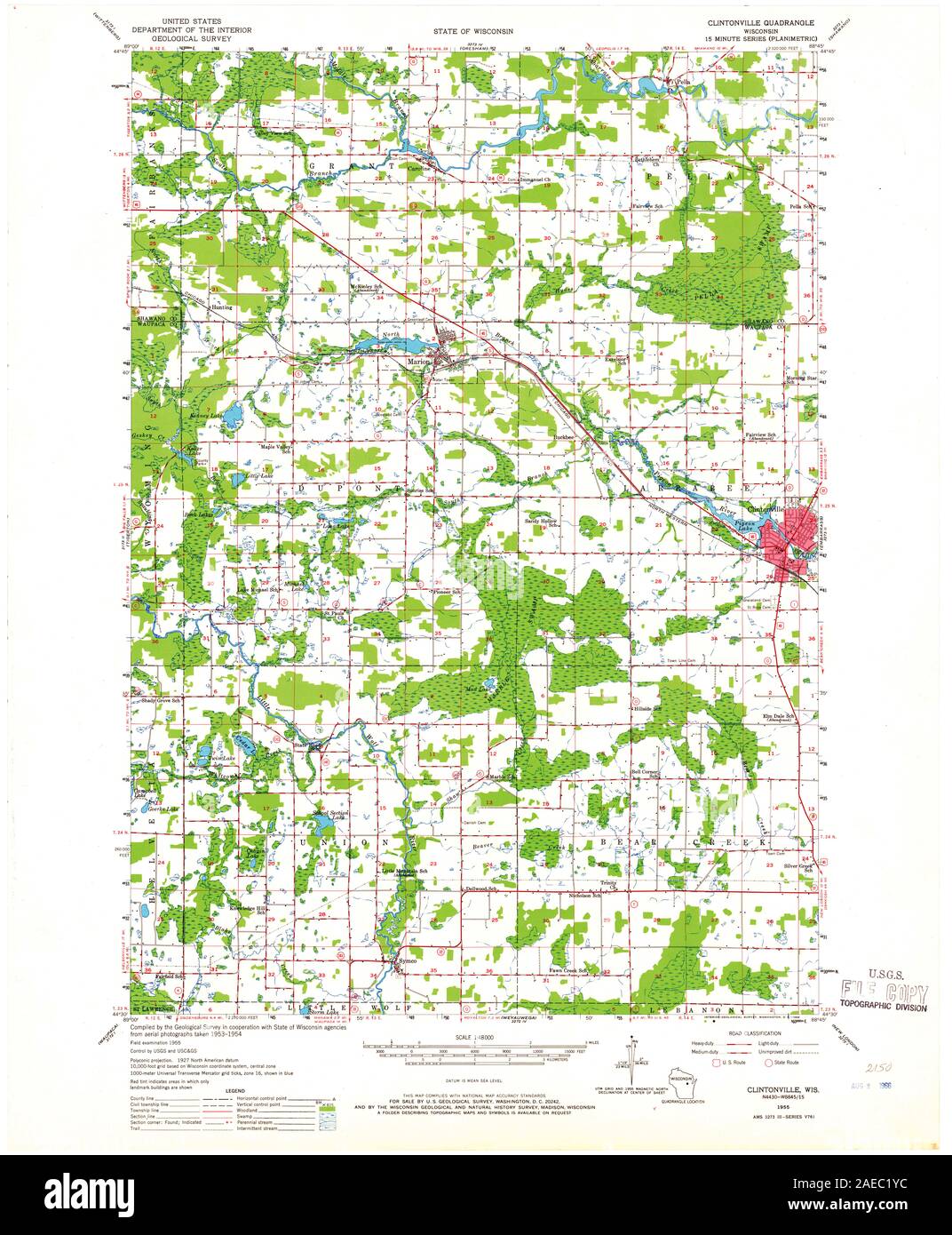 Clintonville map hi-res stock photography and images - Alamy
