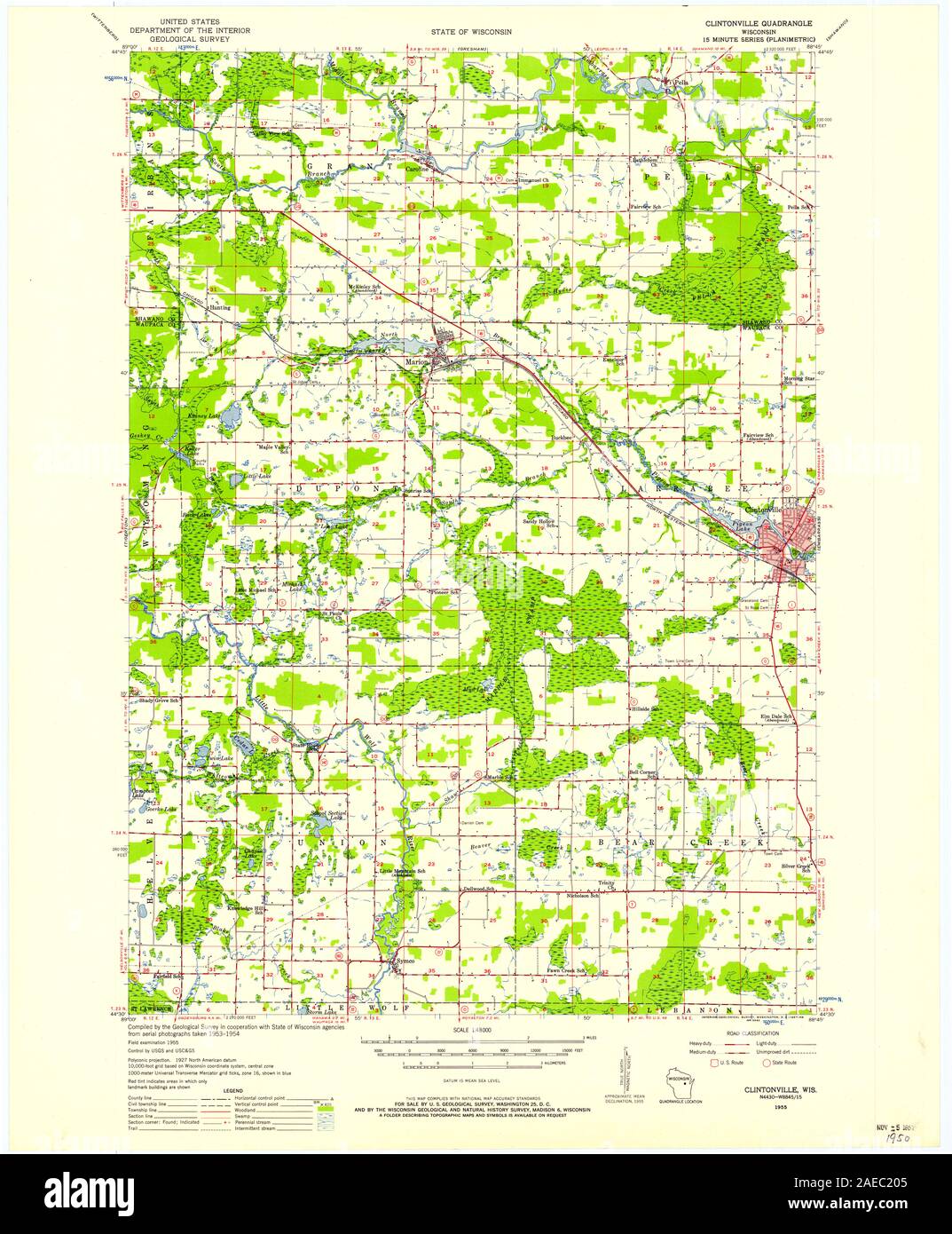 Clintonville map hi-res stock photography and images - Alamy