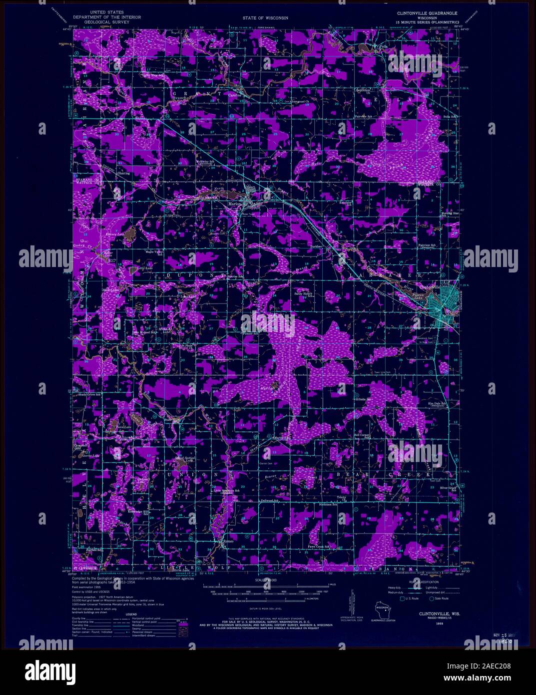 Map of clintonville hi-res stock photography and images - Alamy