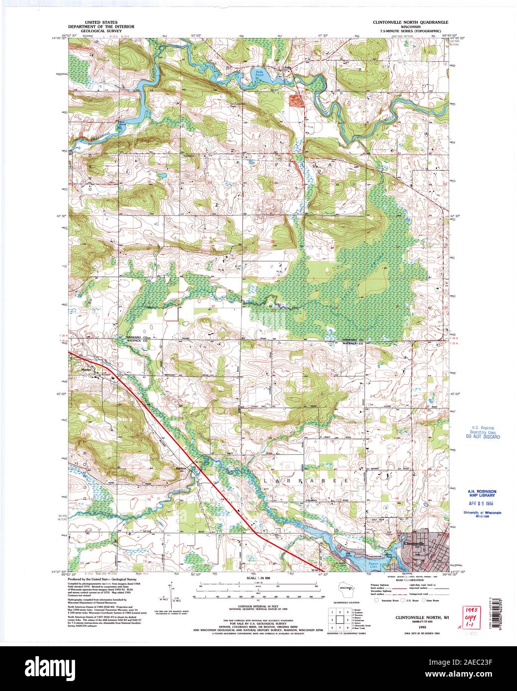 Map of clintonville hi-res stock photography and images - Alamy